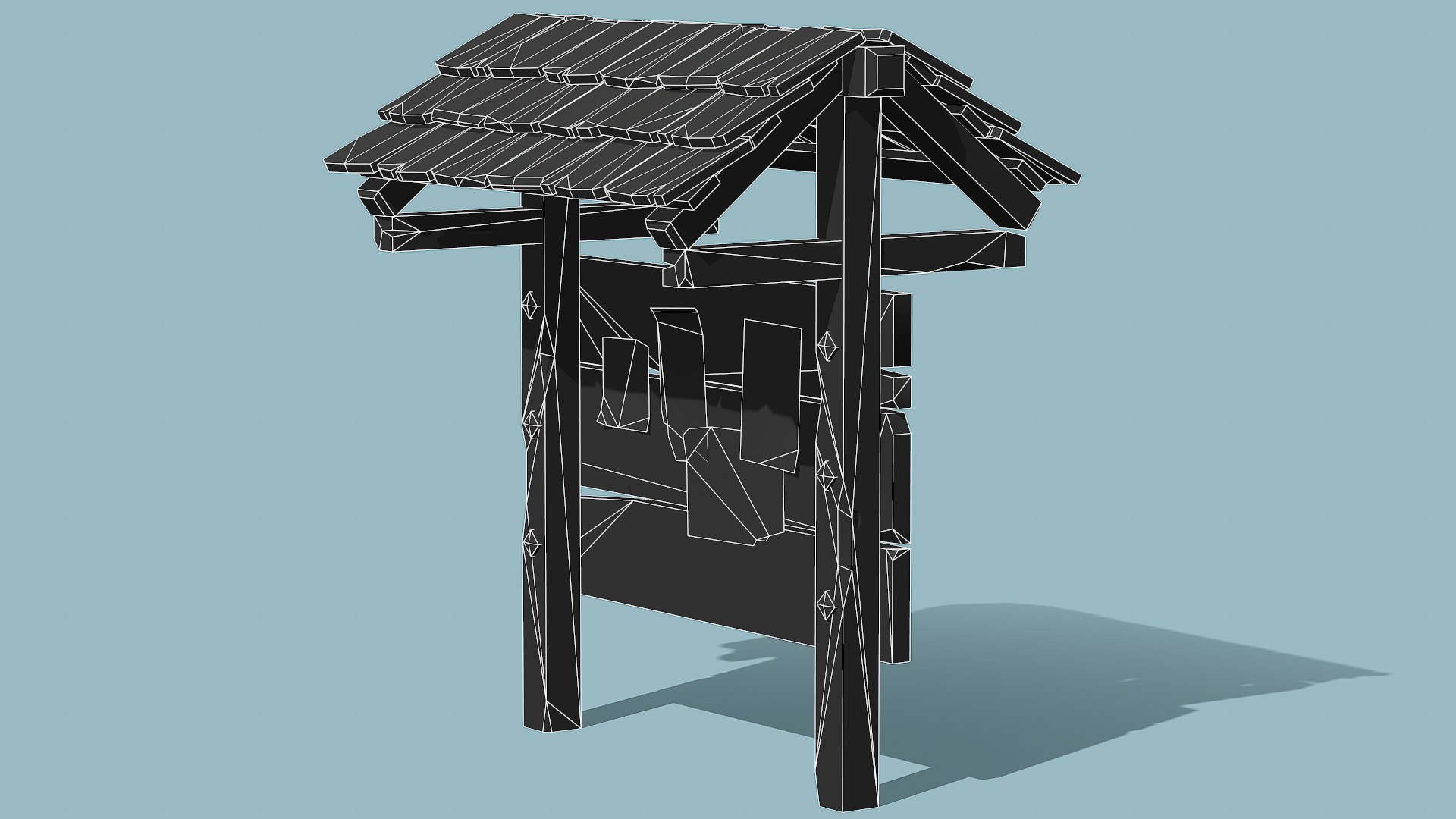 3D Stylized Notice Board - PBR Game Ready - TurboSquid 2049880