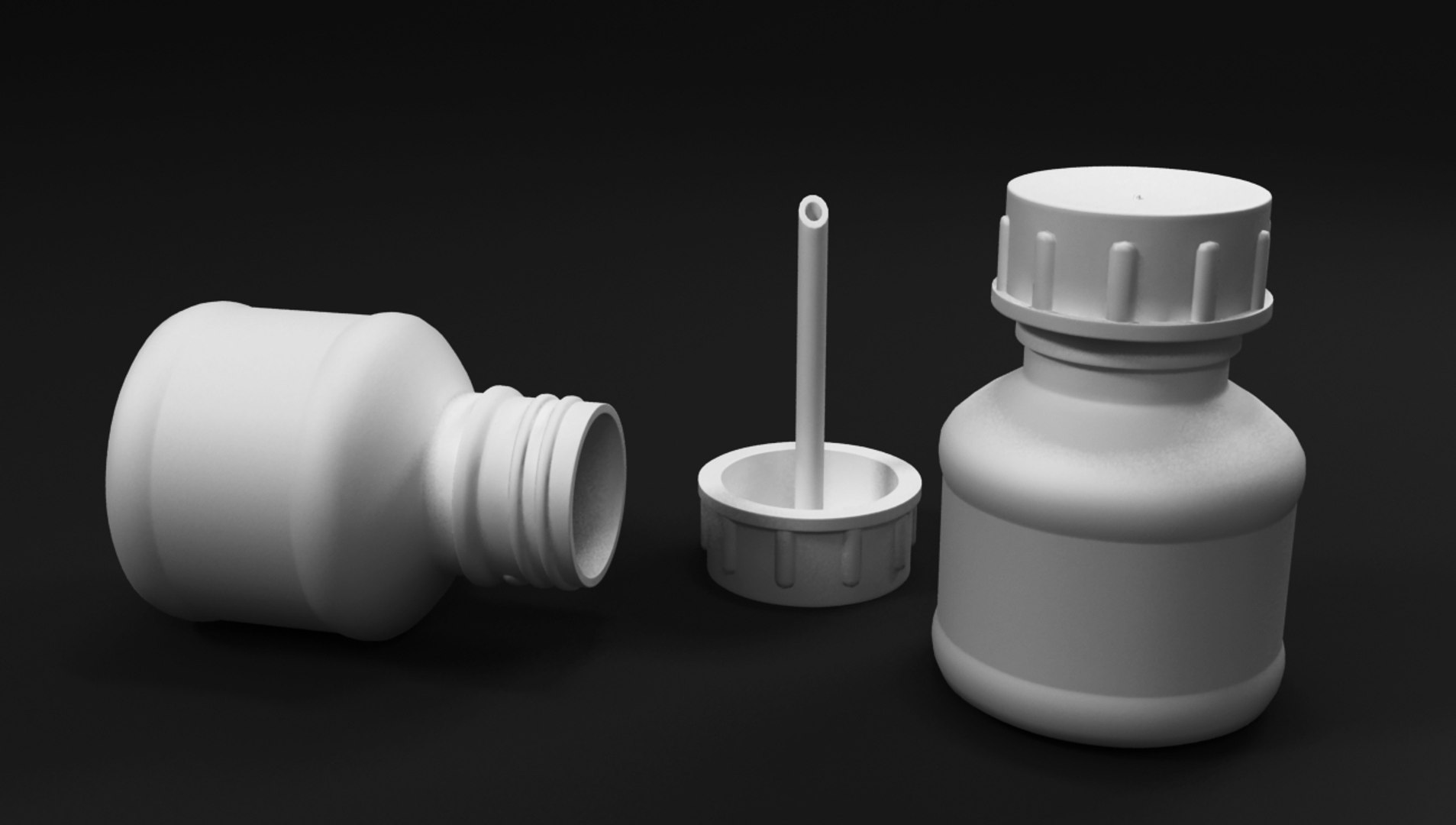 Bottle Ink 3d Model