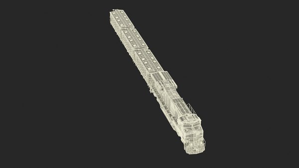 화물차를 갖춘 디젤 전기 기관차 열차 3D 모델 - TurboSquid 2239645