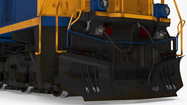 modelo 3d Tren locomotora eléctrica diésel con vagones de mercancías ...