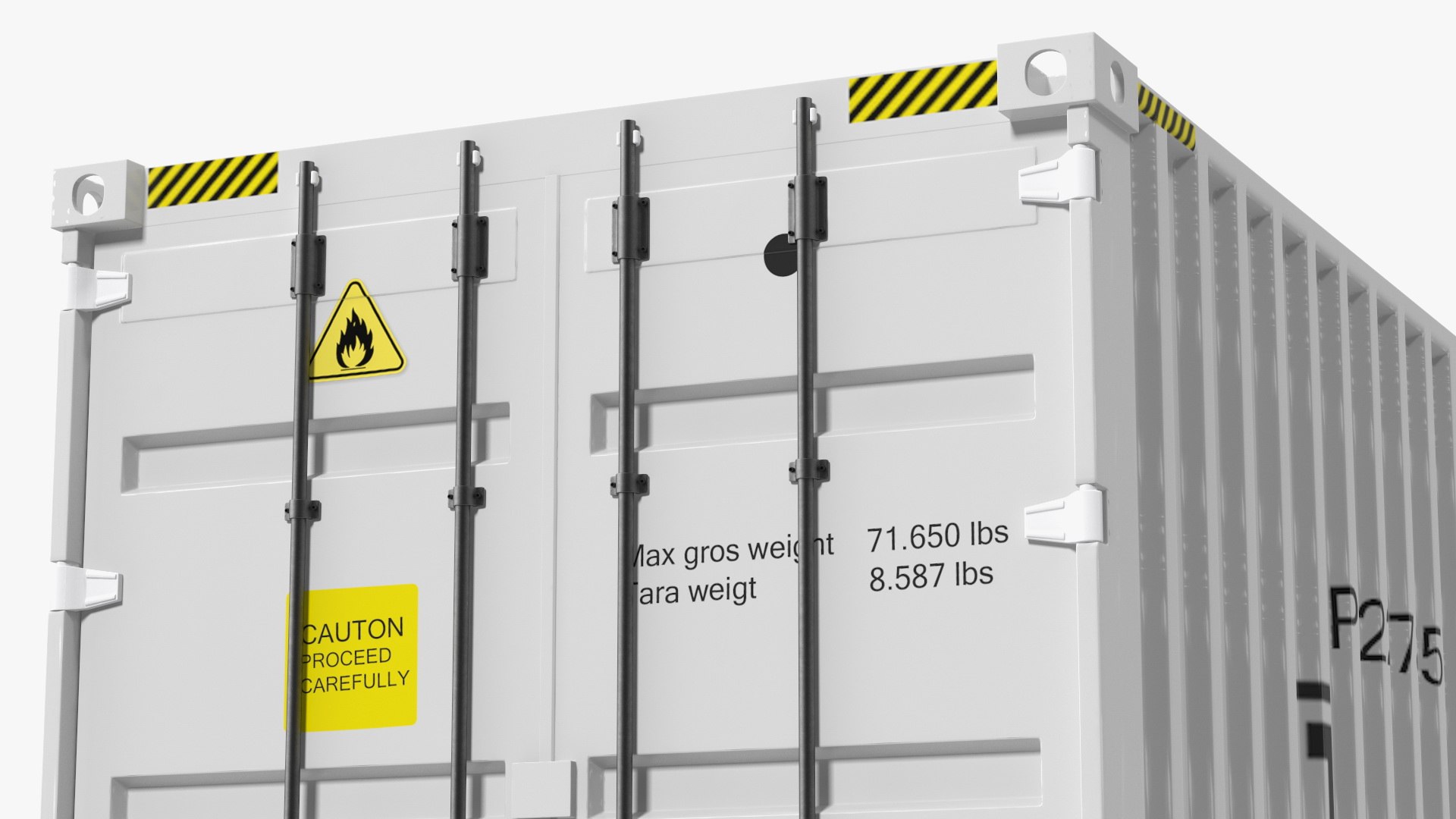 Cargo Shipping Container 40FT White model - TurboSquid 2128822