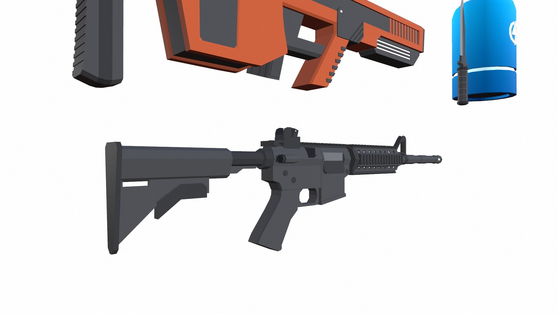 3D Low Poly Weapons Lite Models Model - TurboSquid 2427096