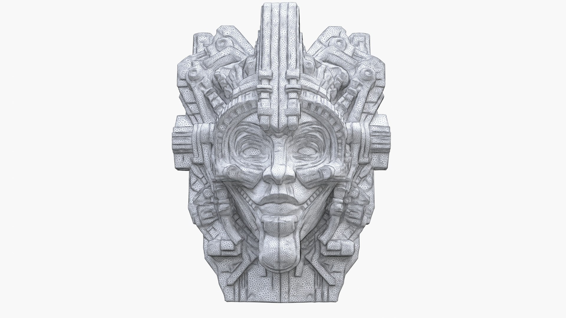3D Model Cyber Aztec Mask 1 - TurboSquid 2182872