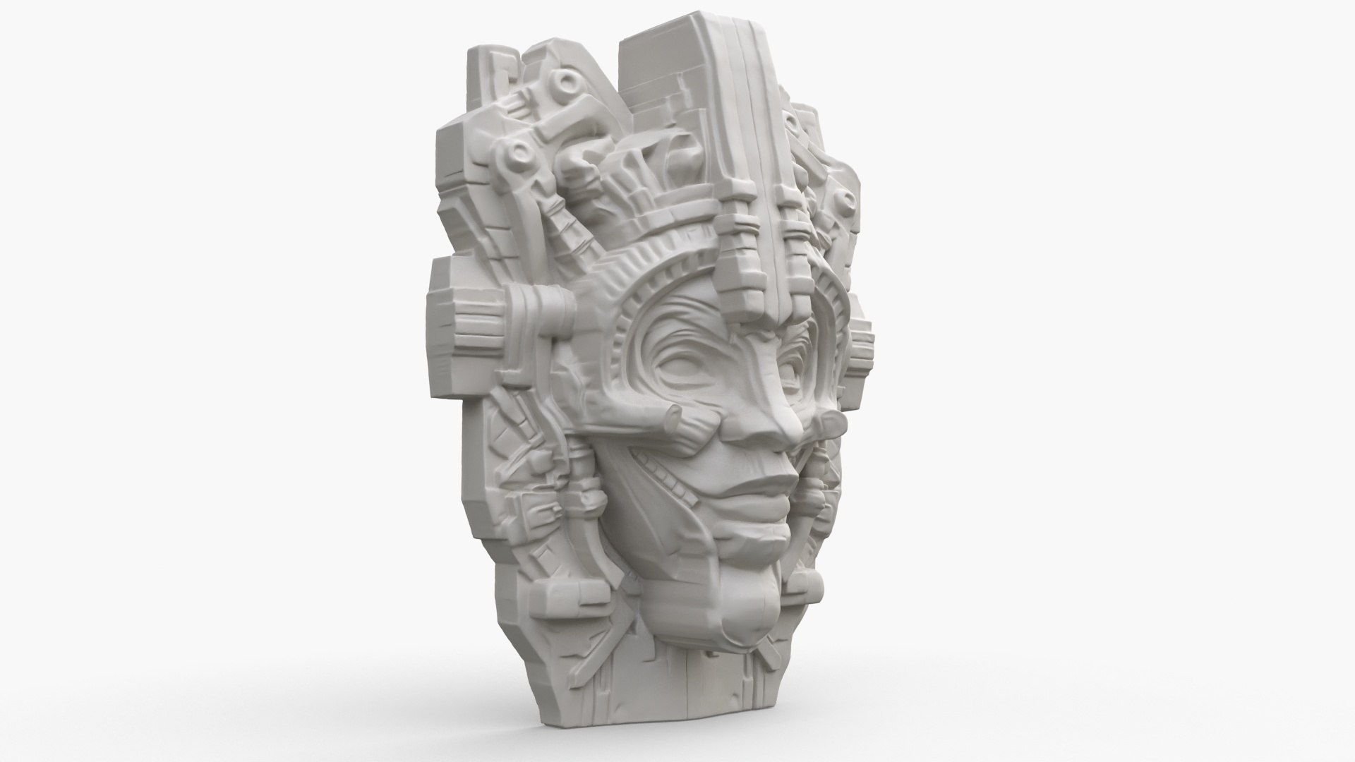 3D Model Cyber Aztec Mask 1 - TurboSquid 2182872