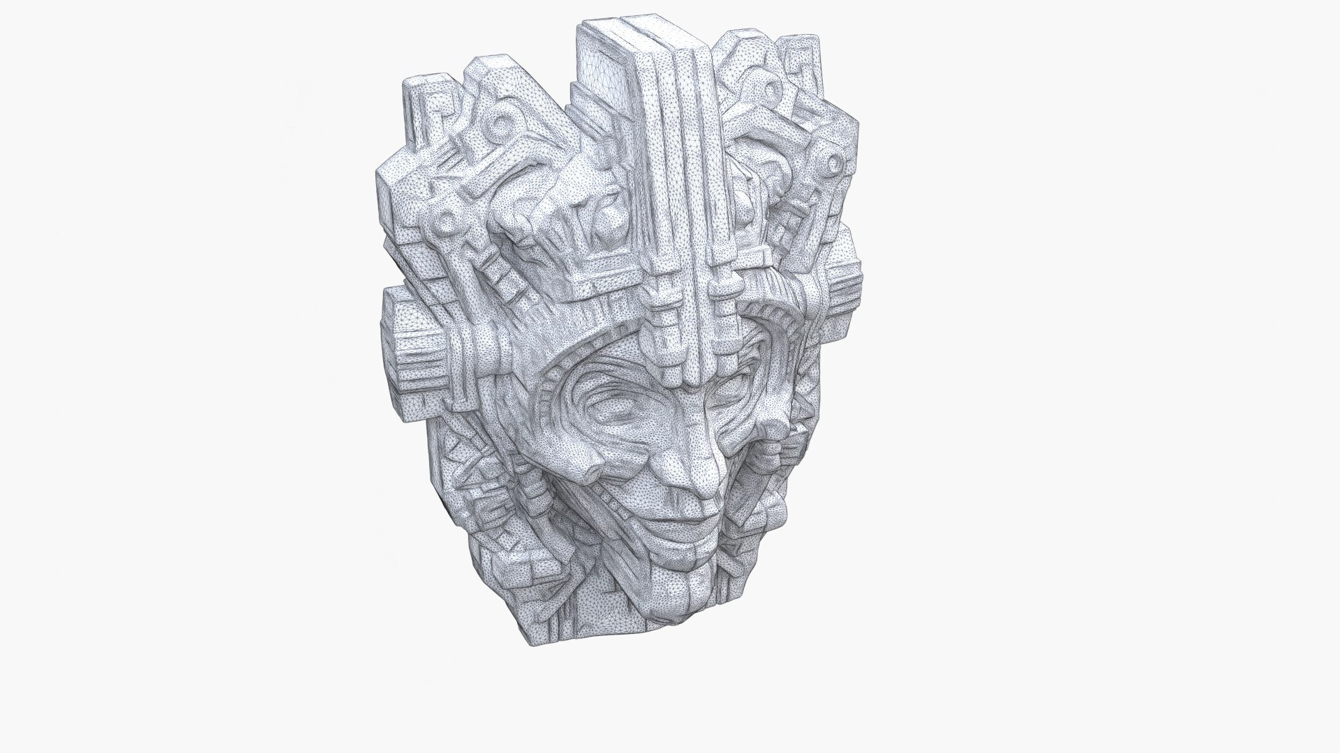 3D Model Cyber Aztec Mask 1 - TurboSquid 2182872
