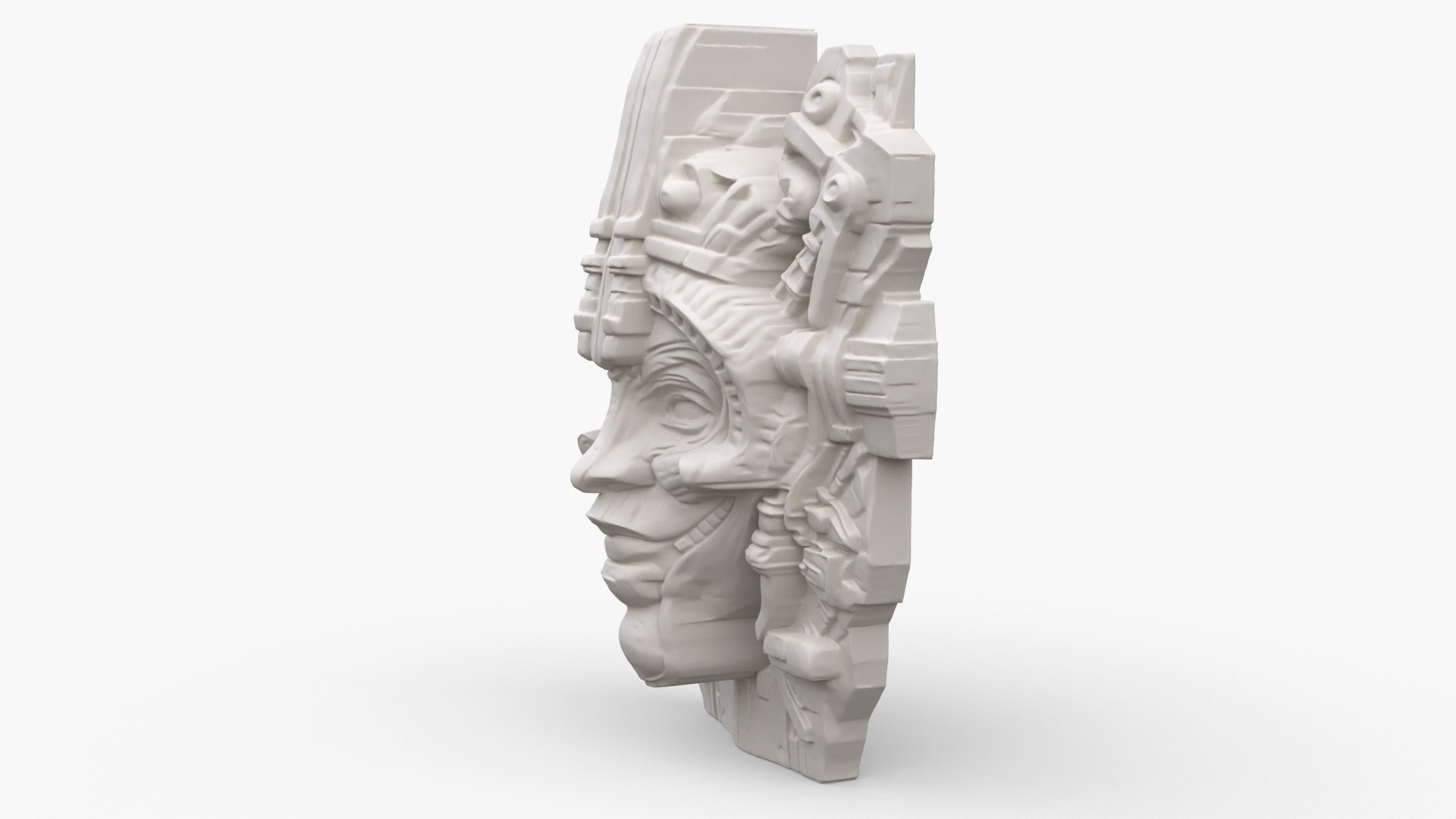 3D Model Cyber Aztec Mask 1 - TurboSquid 2182872