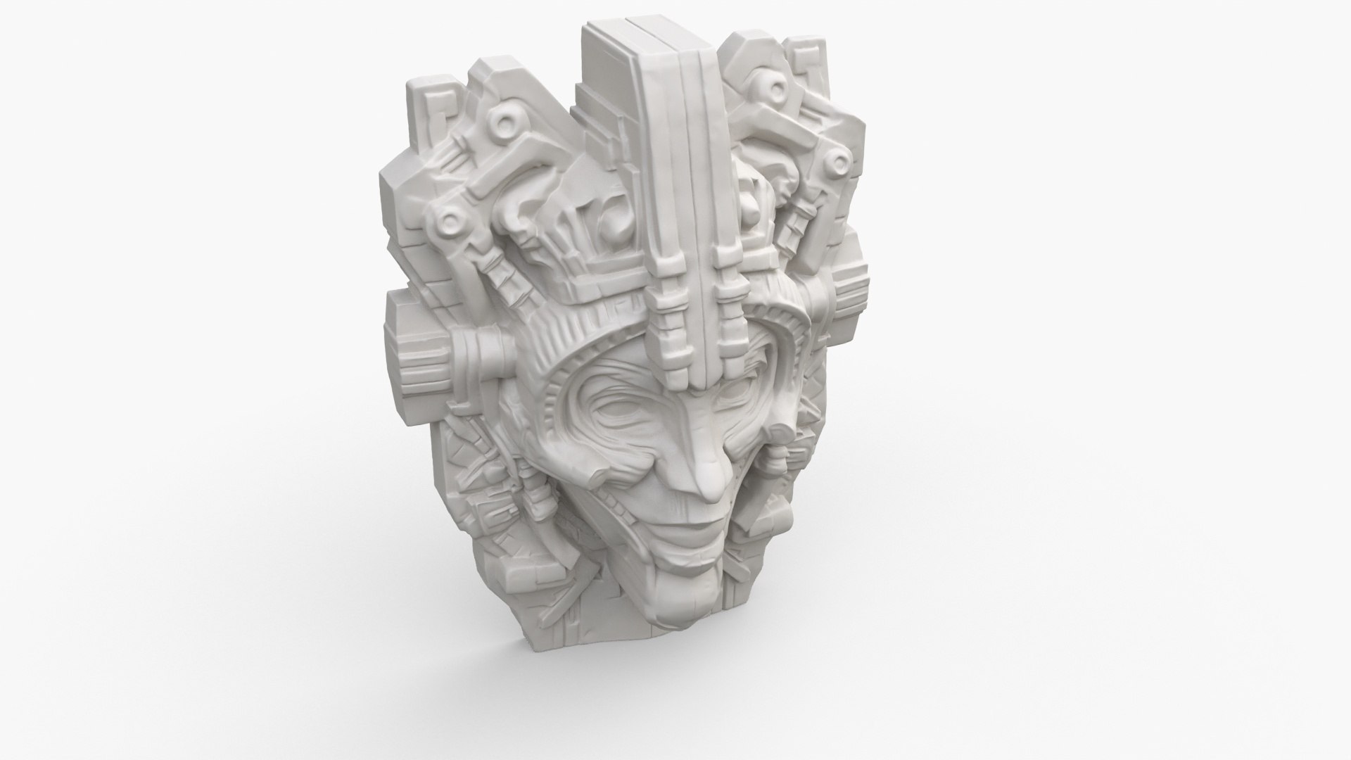 3D Model Cyber Aztec Mask 1 - TurboSquid 2182872