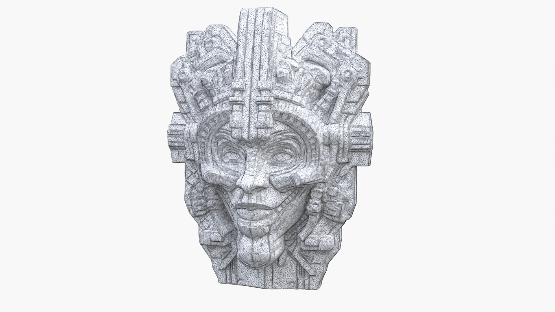 3D Model Cyber Aztec Mask 1 - TurboSquid 2182872
