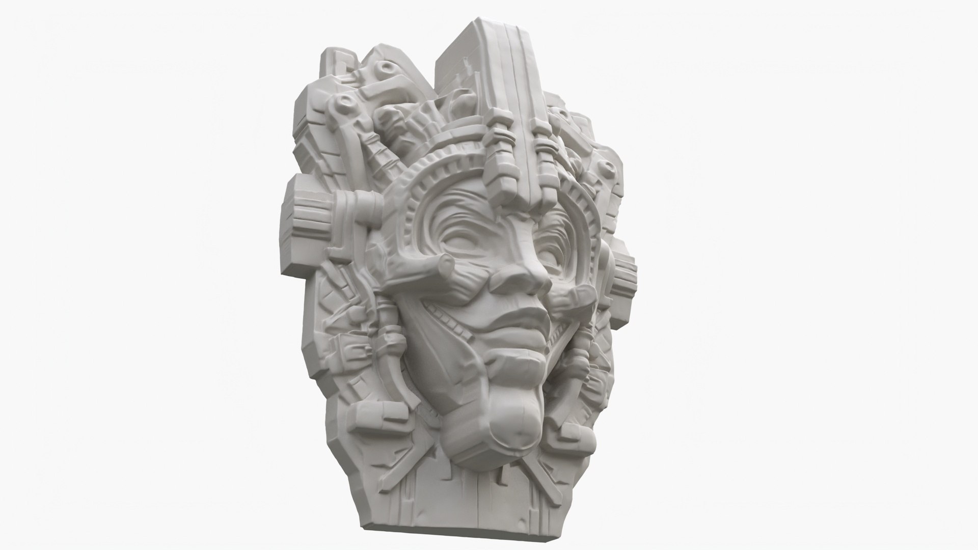 3D Model Cyber Aztec Mask 1 - TurboSquid 2182872