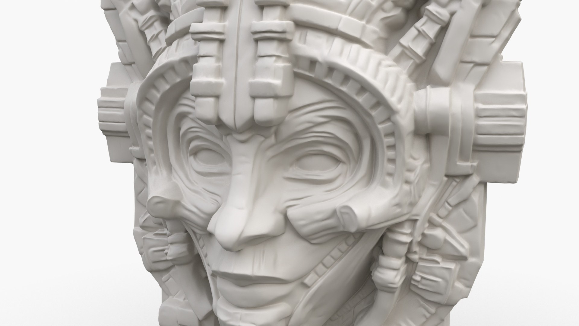 3D Model Cyber Aztec Mask 1 - TurboSquid 2182872