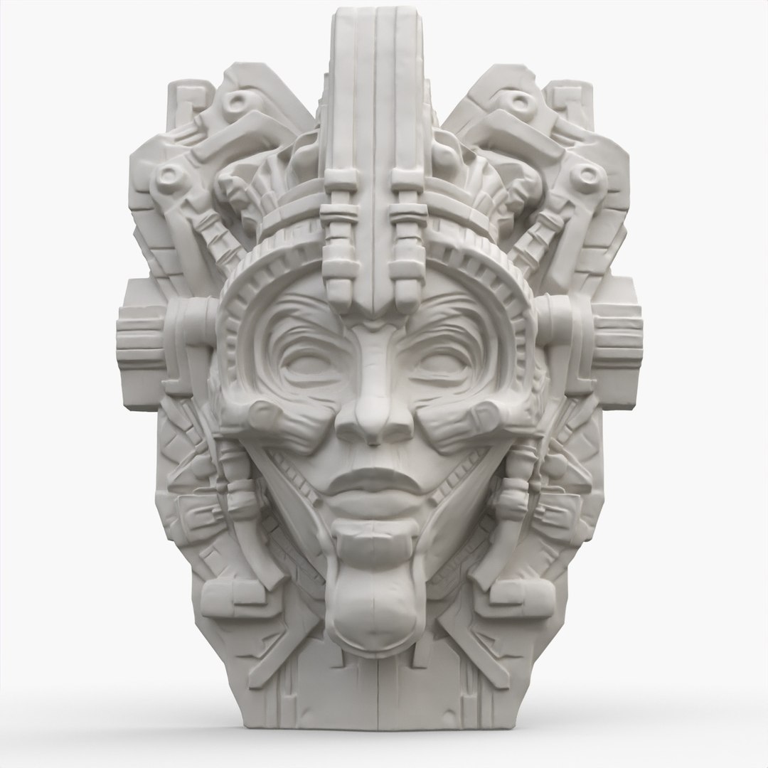 3D Model Cyber Aztec Mask 1 - TurboSquid 2182872