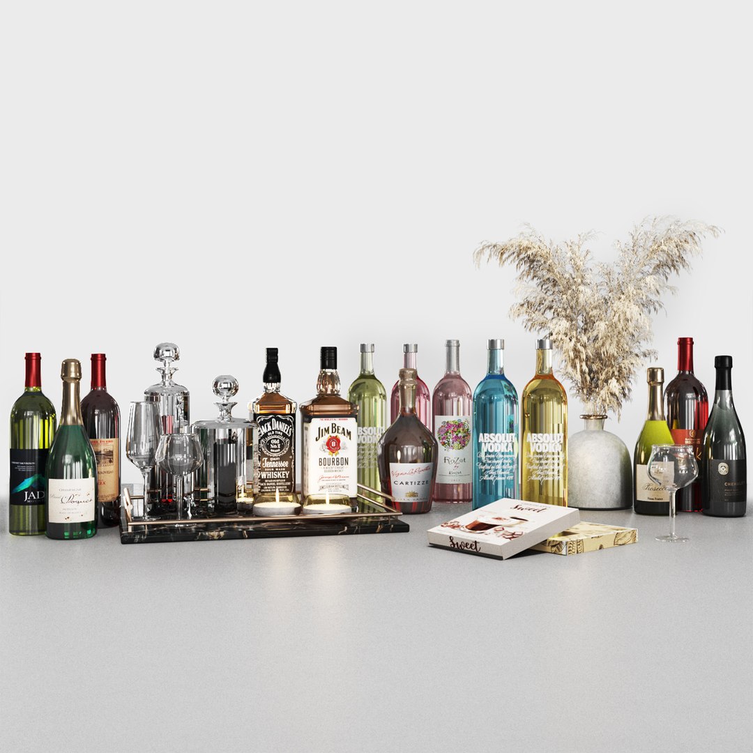 Drinks Set 02 3D Model - TurboSquid 2116722