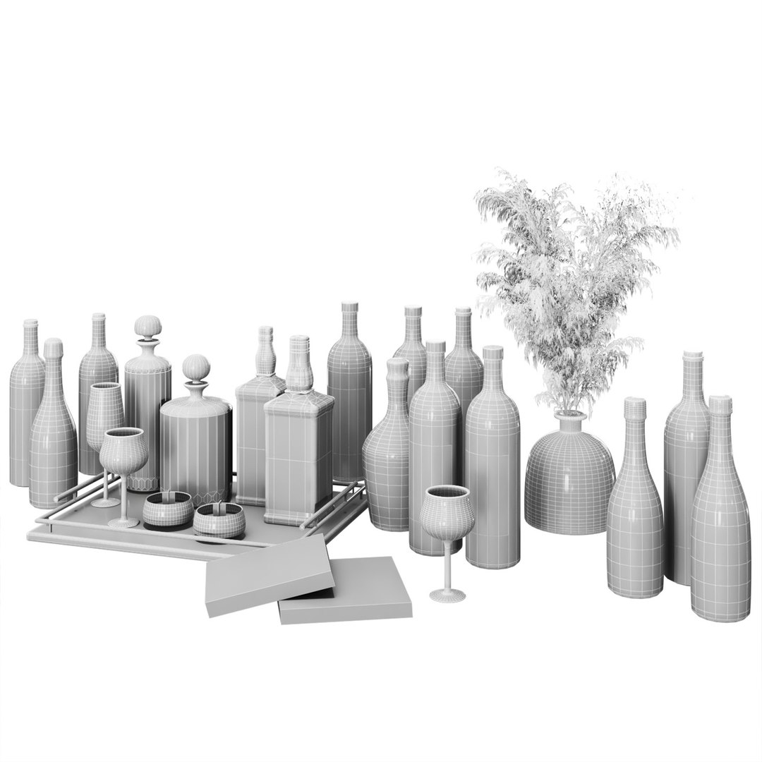 Drinks Set 02 3D Model - TurboSquid 2116722