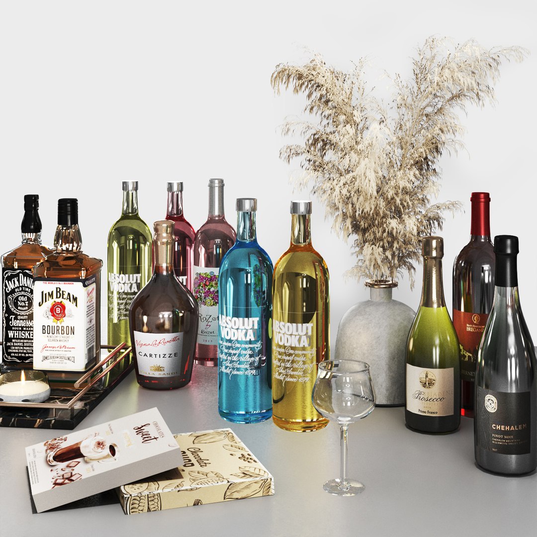 Drinks Set 02 3D Model - TurboSquid 2116722