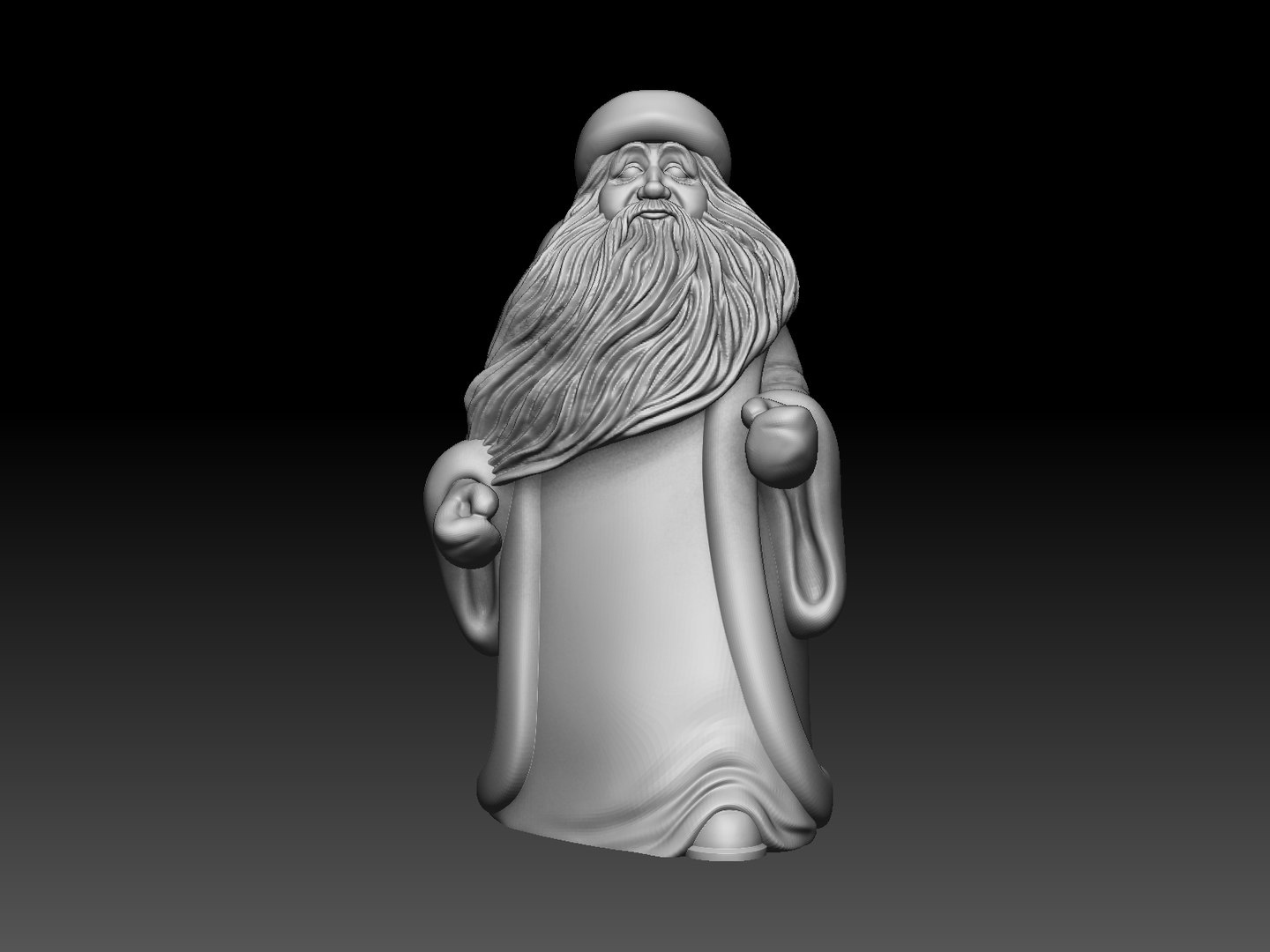3d santa claus ded model