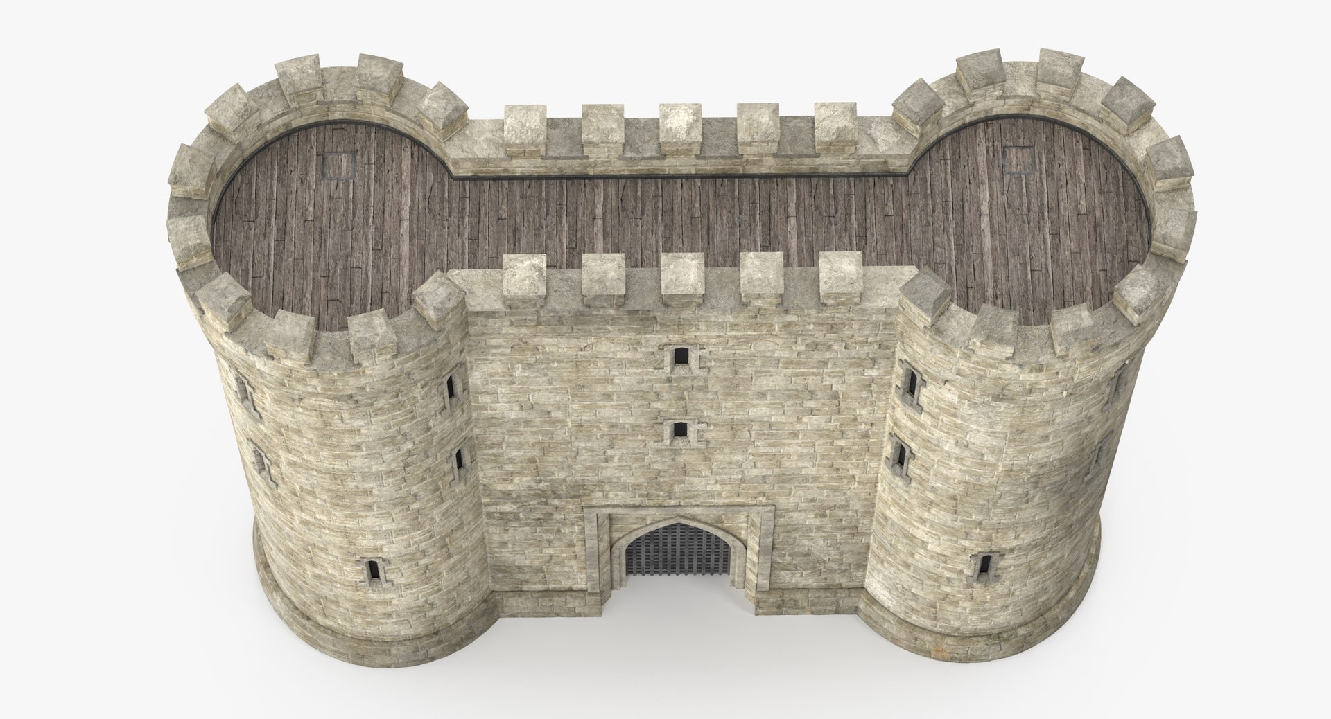 Gatehouse Portcullis 02 3d C4d