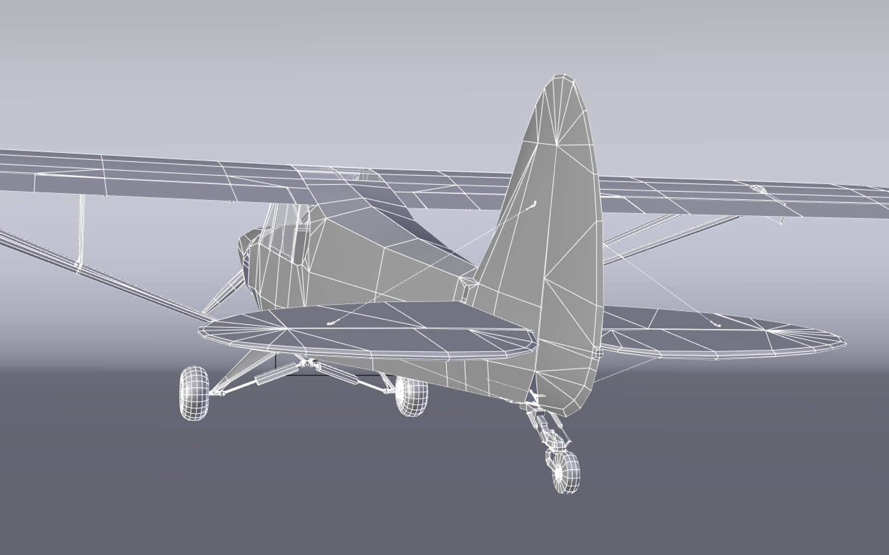 piper pa-18 supercub 3d model