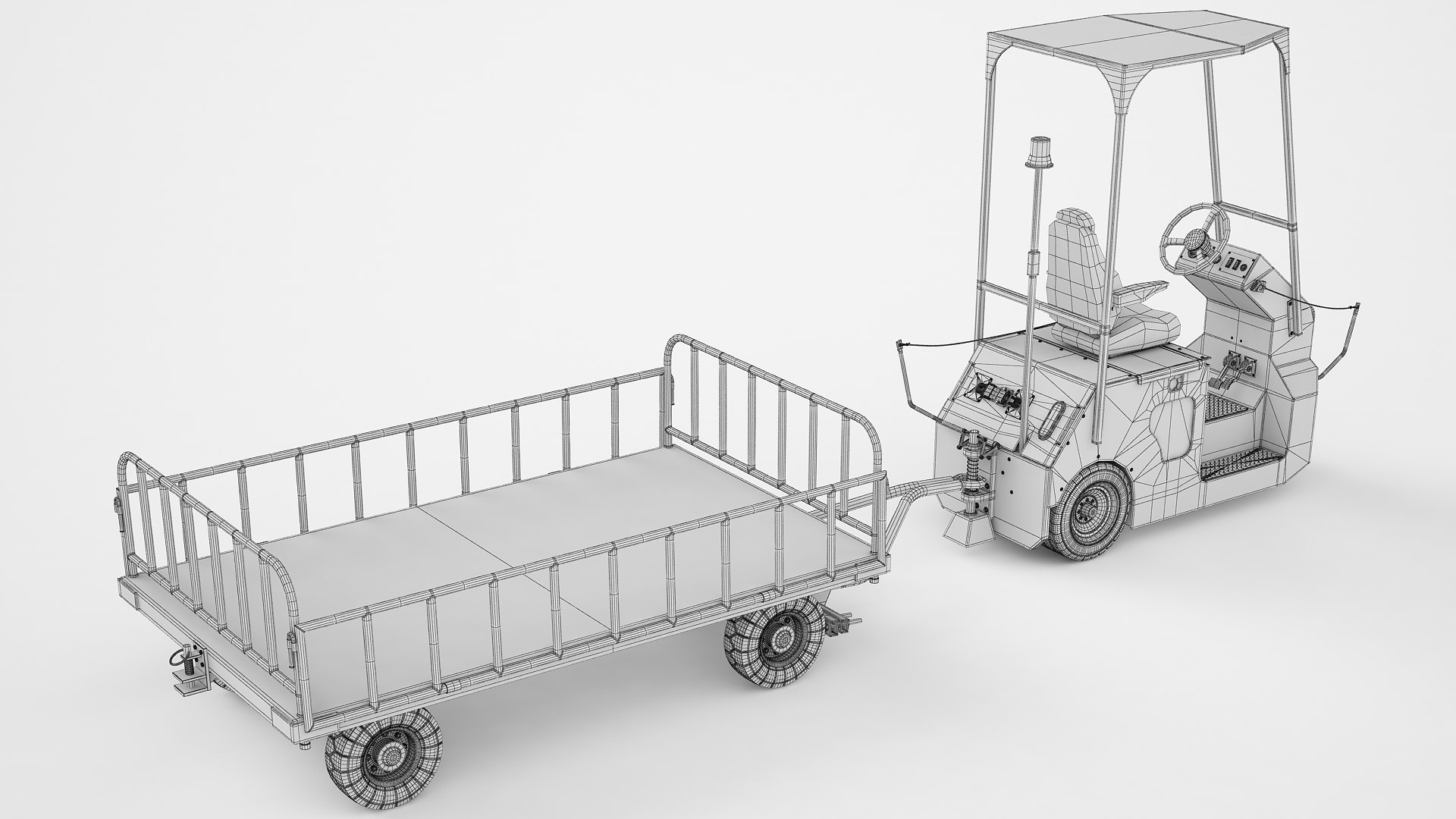 Electric Industrial Tugger 11 3D Model - TurboSquid 1737690