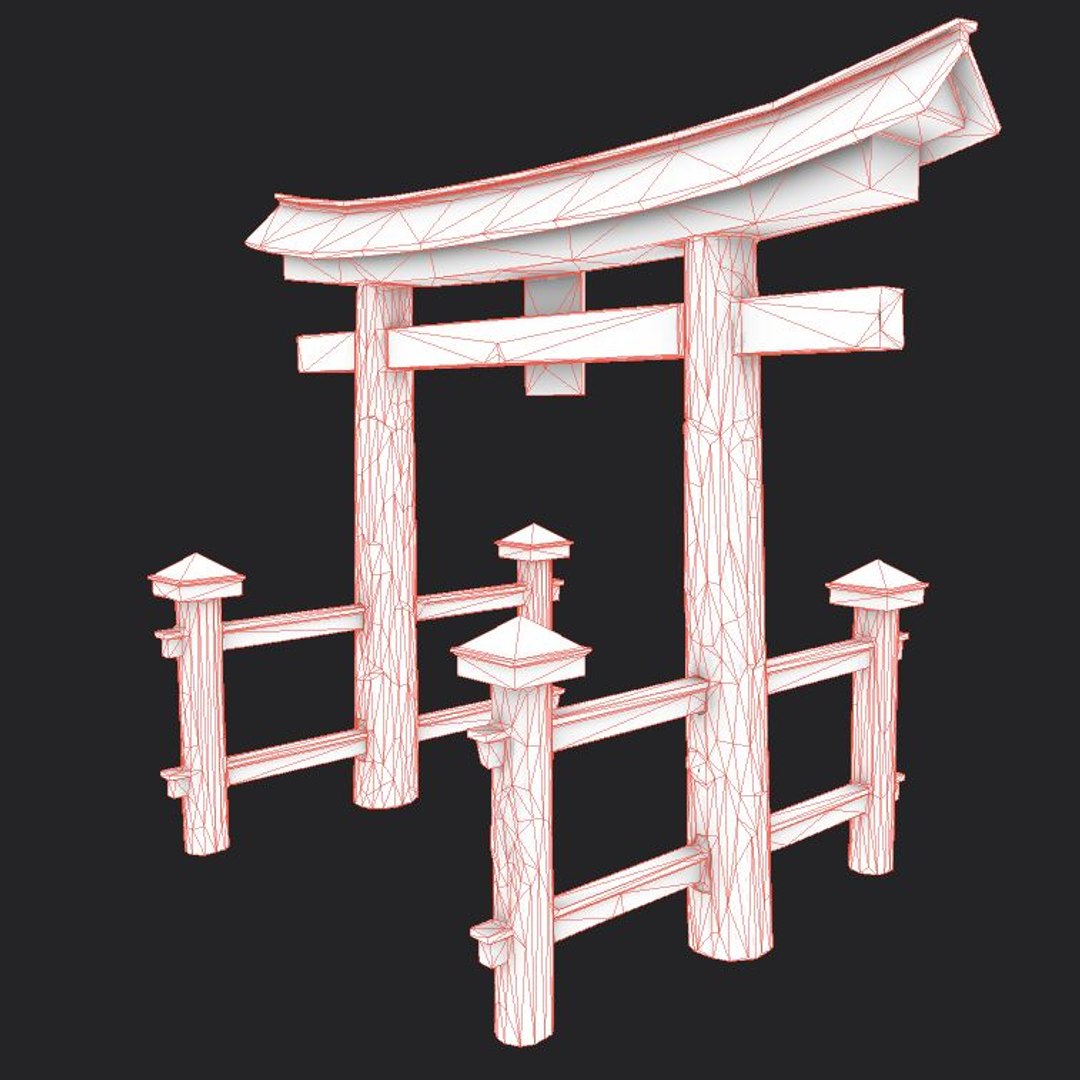 3D Japanese Torii Modeled - TurboSquid 1566630