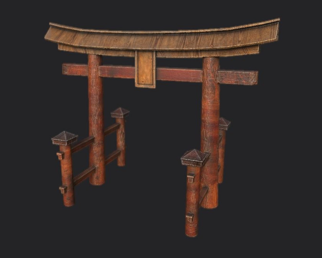 3D Japanese Torii Modeled - TurboSquid 1566630
