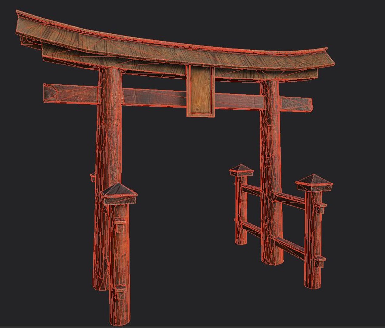 3D Japanese Torii Modeled - TurboSquid 1566630
