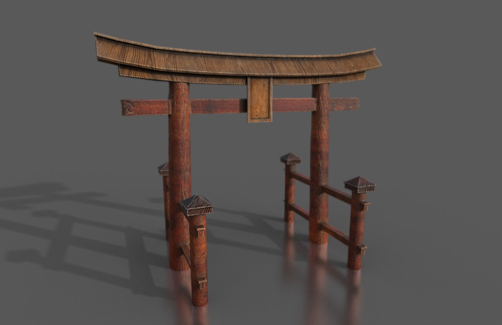 3D Japanese Torii Modeled - TurboSquid 1566630