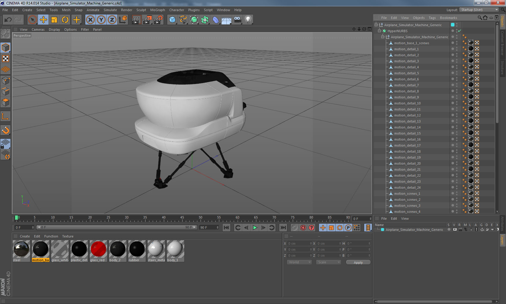 3D airplane simulator machine generic model - TurboSquid 1329304