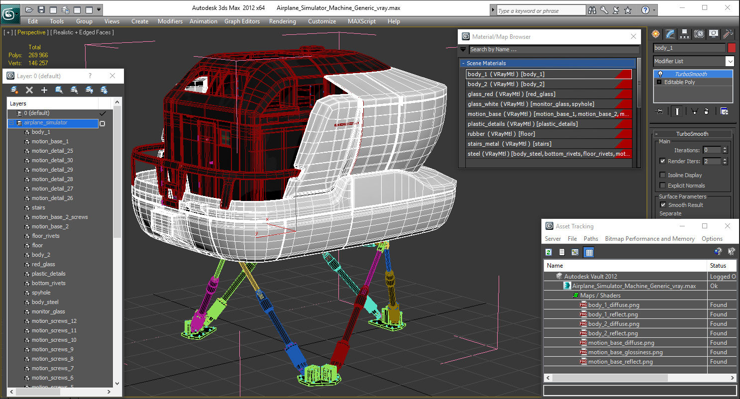 3D airplane simulator machine generic model - TurboSquid 1329304