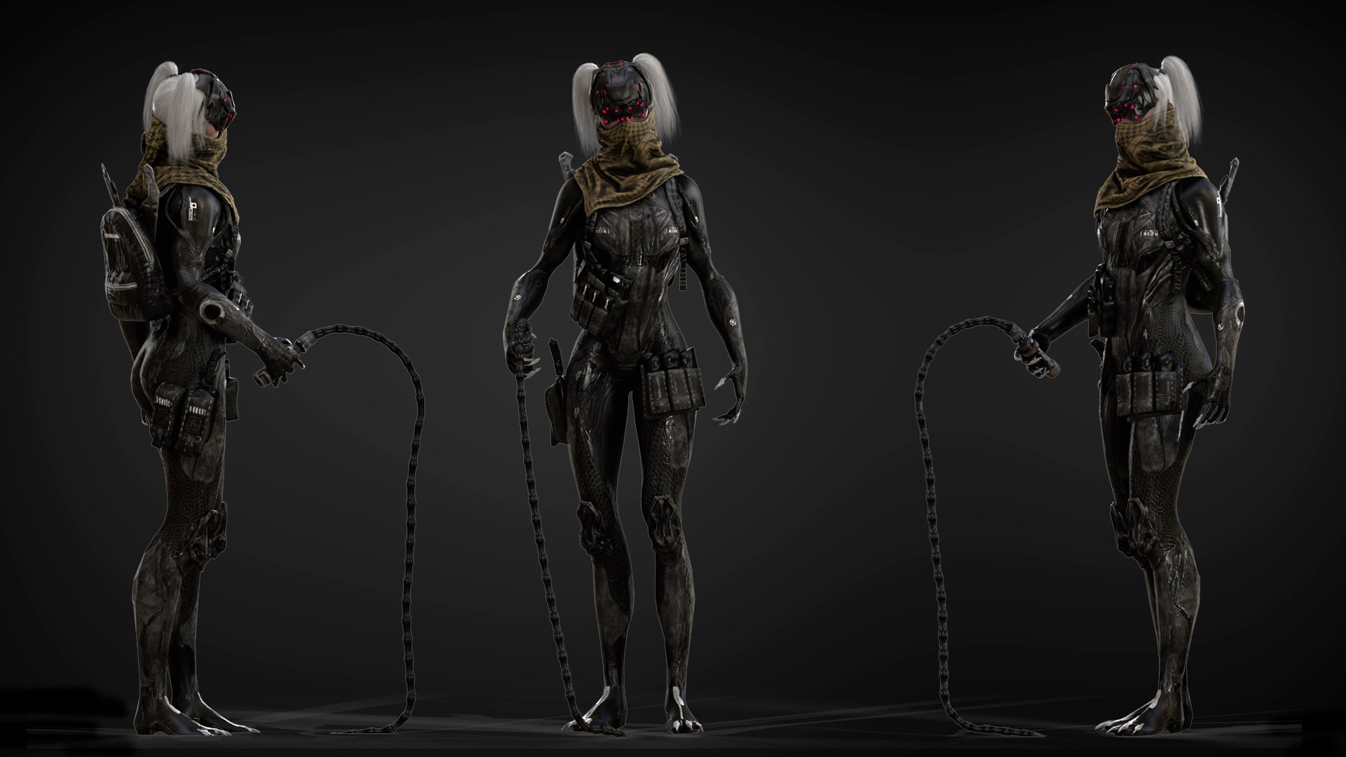Sci Fi Cyberpunk Valkyrie 3D Model - TurboSquid 2400710