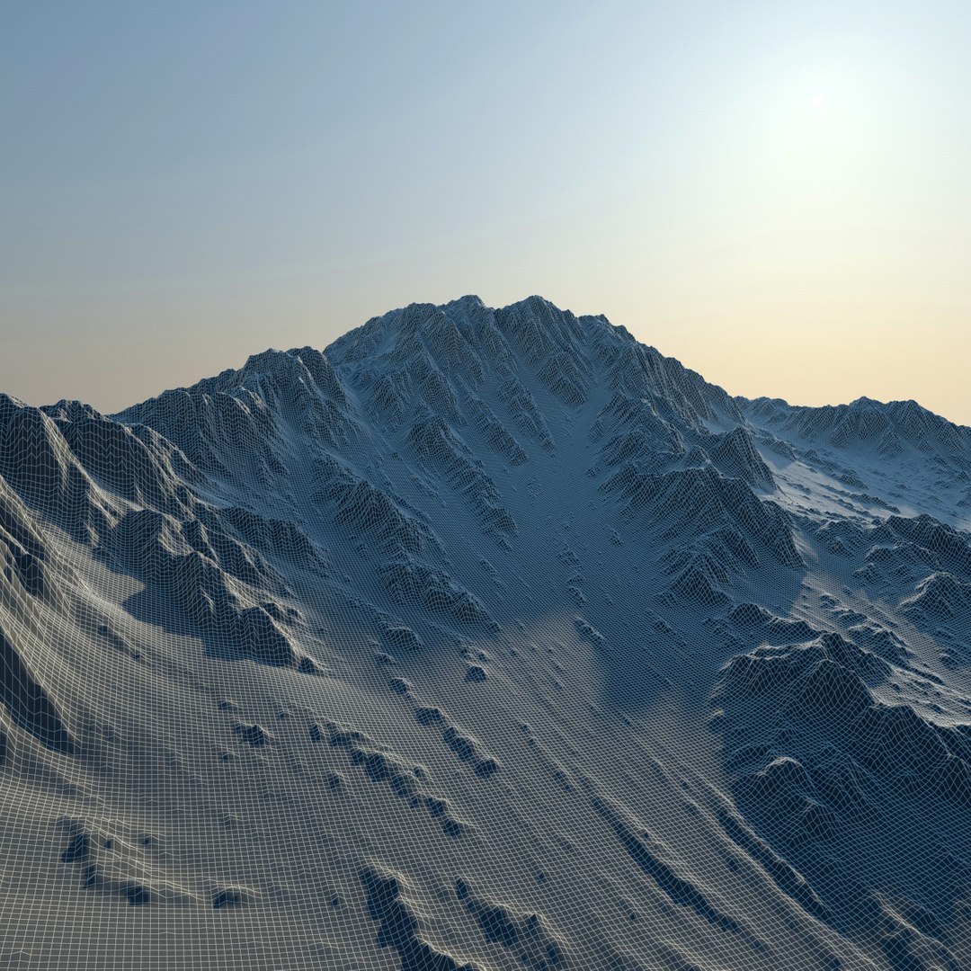 3d mountain terrain model