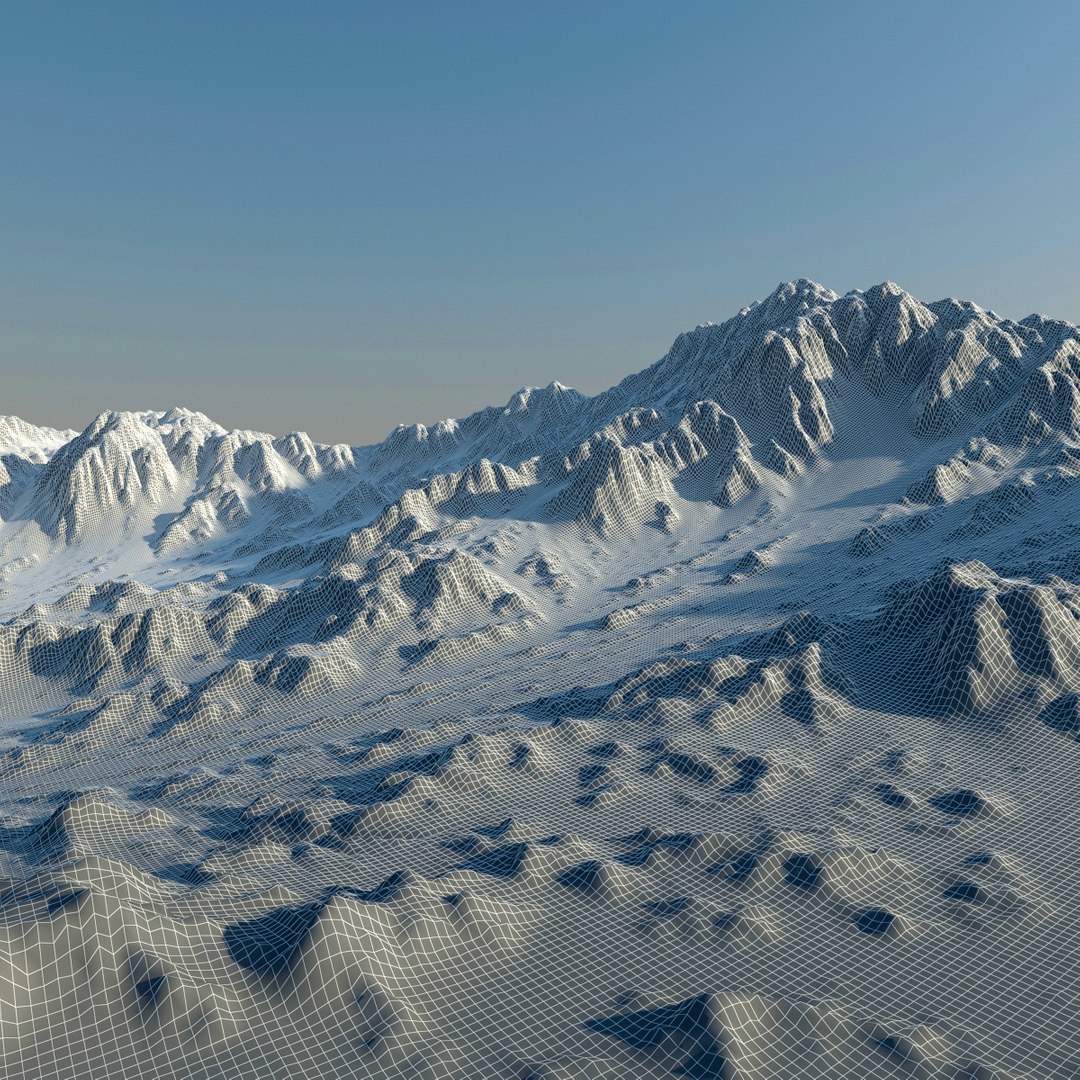 3d mountain terrain model