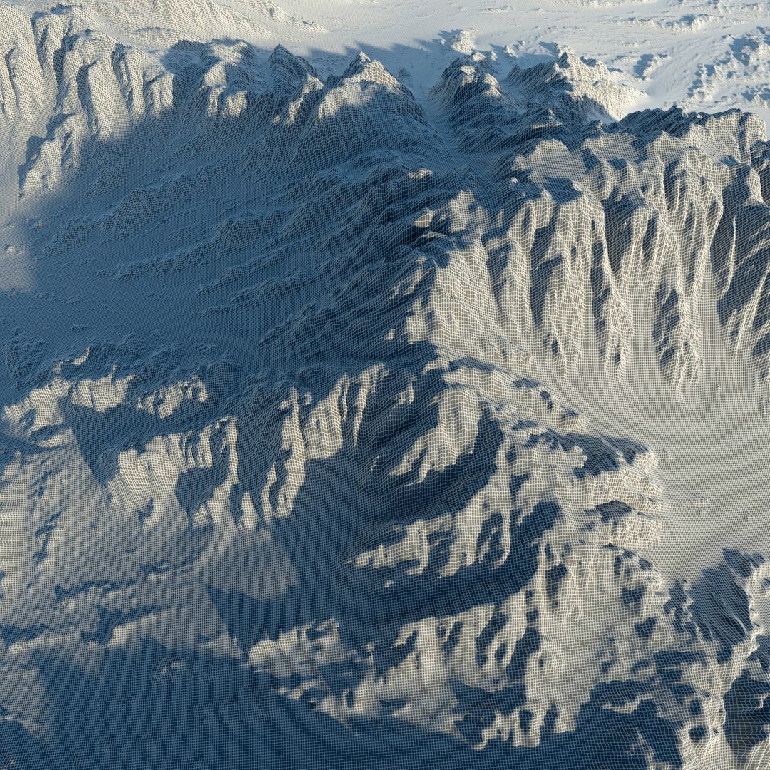 3d mountain terrain model