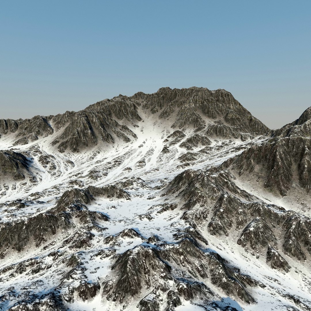 3d mountain terrain model