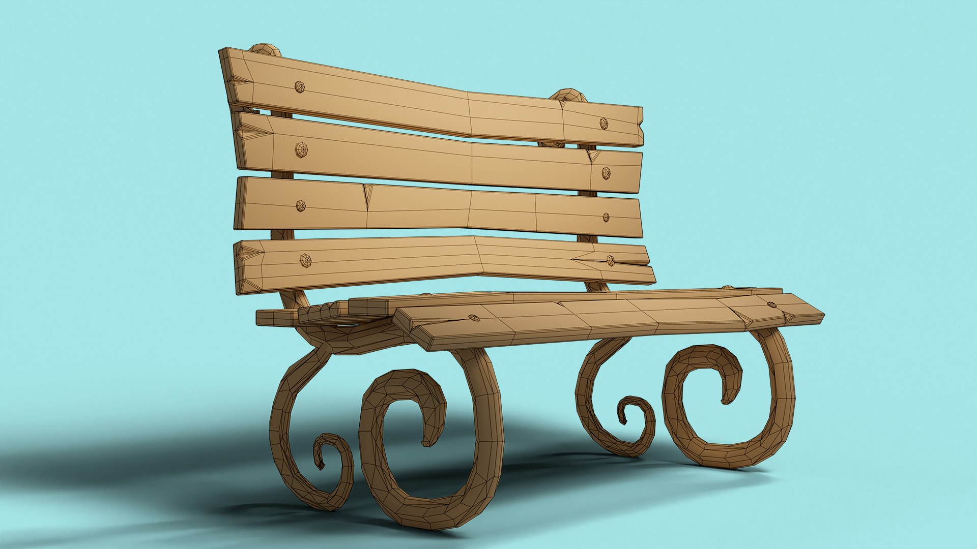 Stylized Bench 3D Model - TurboSquid 1908838