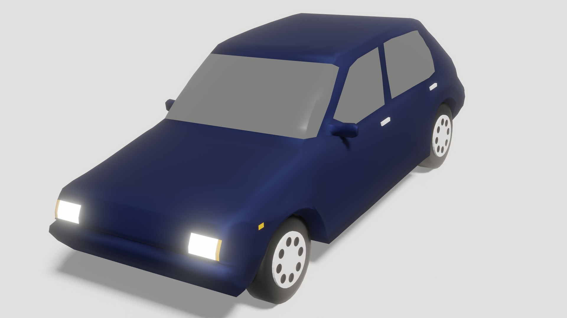 3D Model Blue Car OBJ - TurboSquid 2105428
