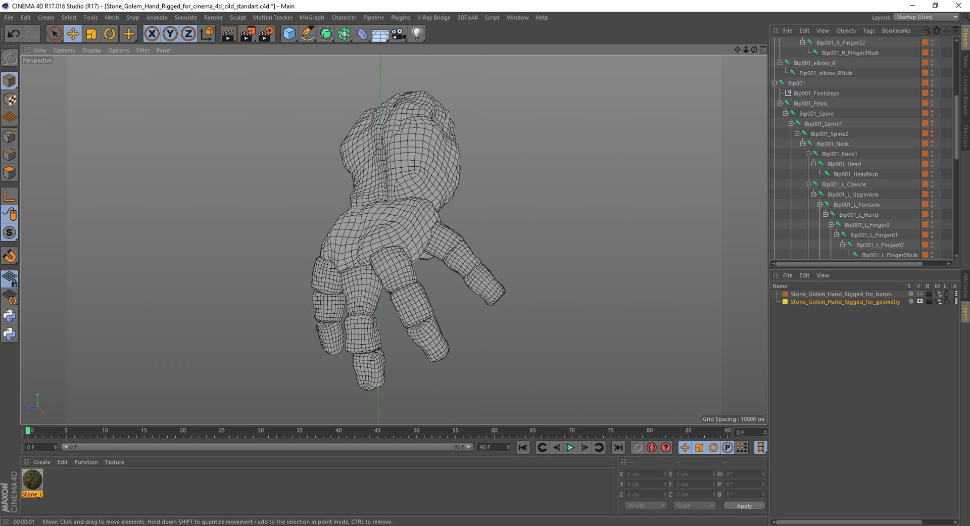 Stone Golem Hand Rigged For Cinema 4D 3D Model - TurboSquid 2115851