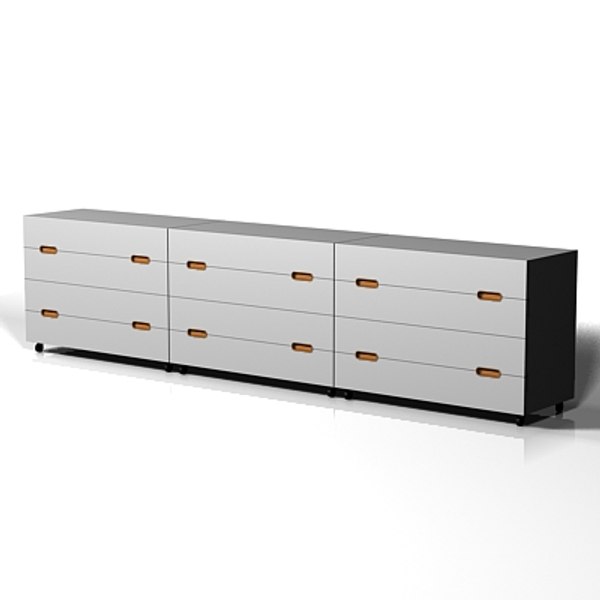 cabinets office livingroom 3d model