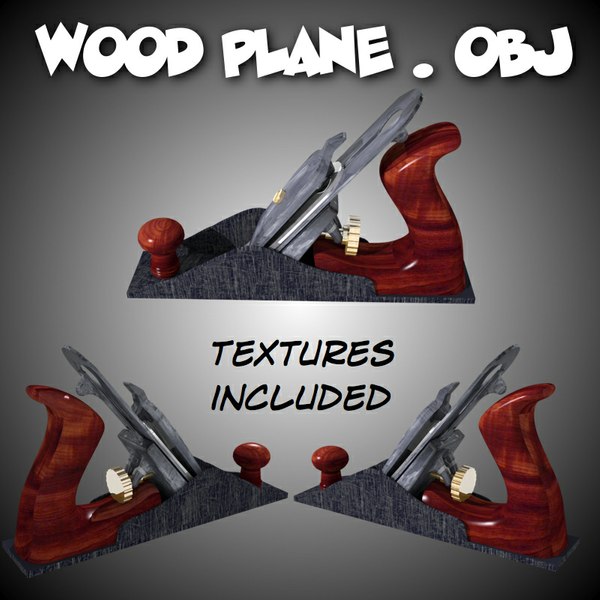 3d model wood plane