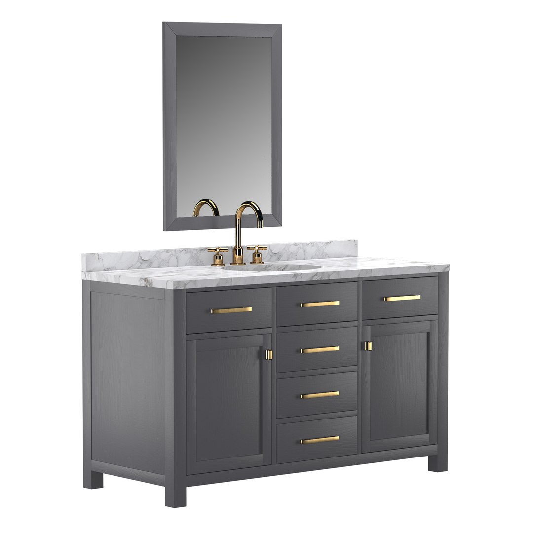 3D HUTTON SINGLE EXTRA-WIDE VANITY Model - TurboSquid 1898225