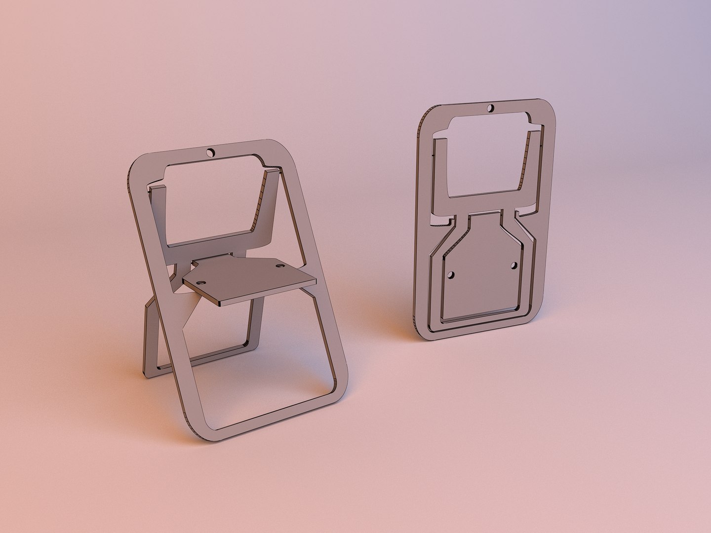 Flat Folding Chair Loft Retro 3D Model Model - TurboSquid 1735304