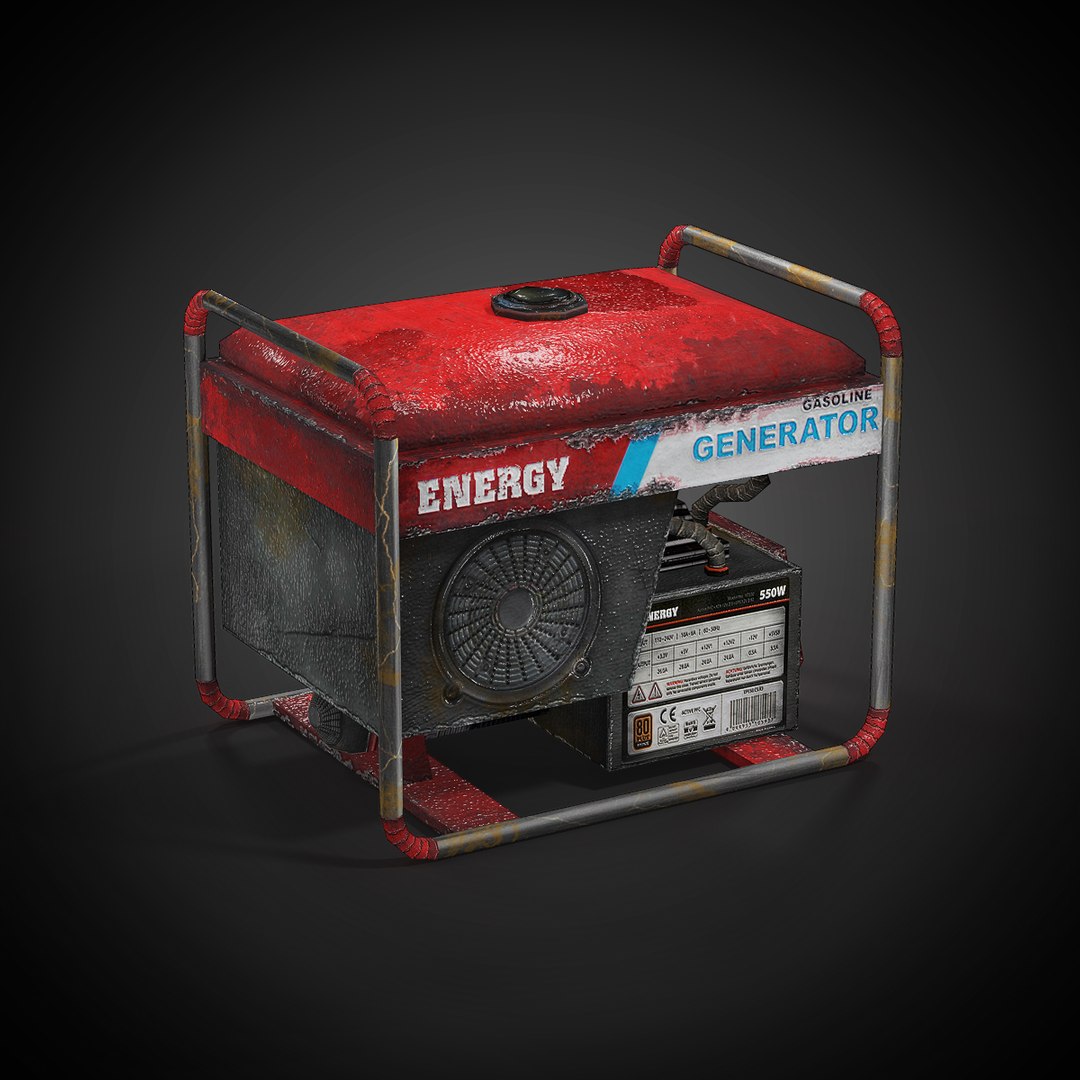 3d Old Gasoline Generator Model