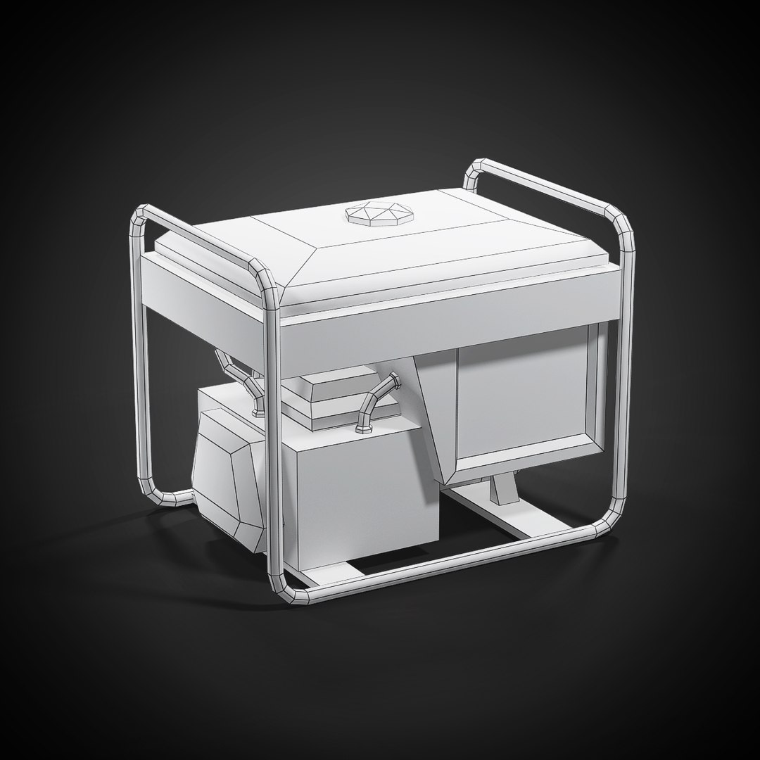 3d Old Gasoline Generator Model