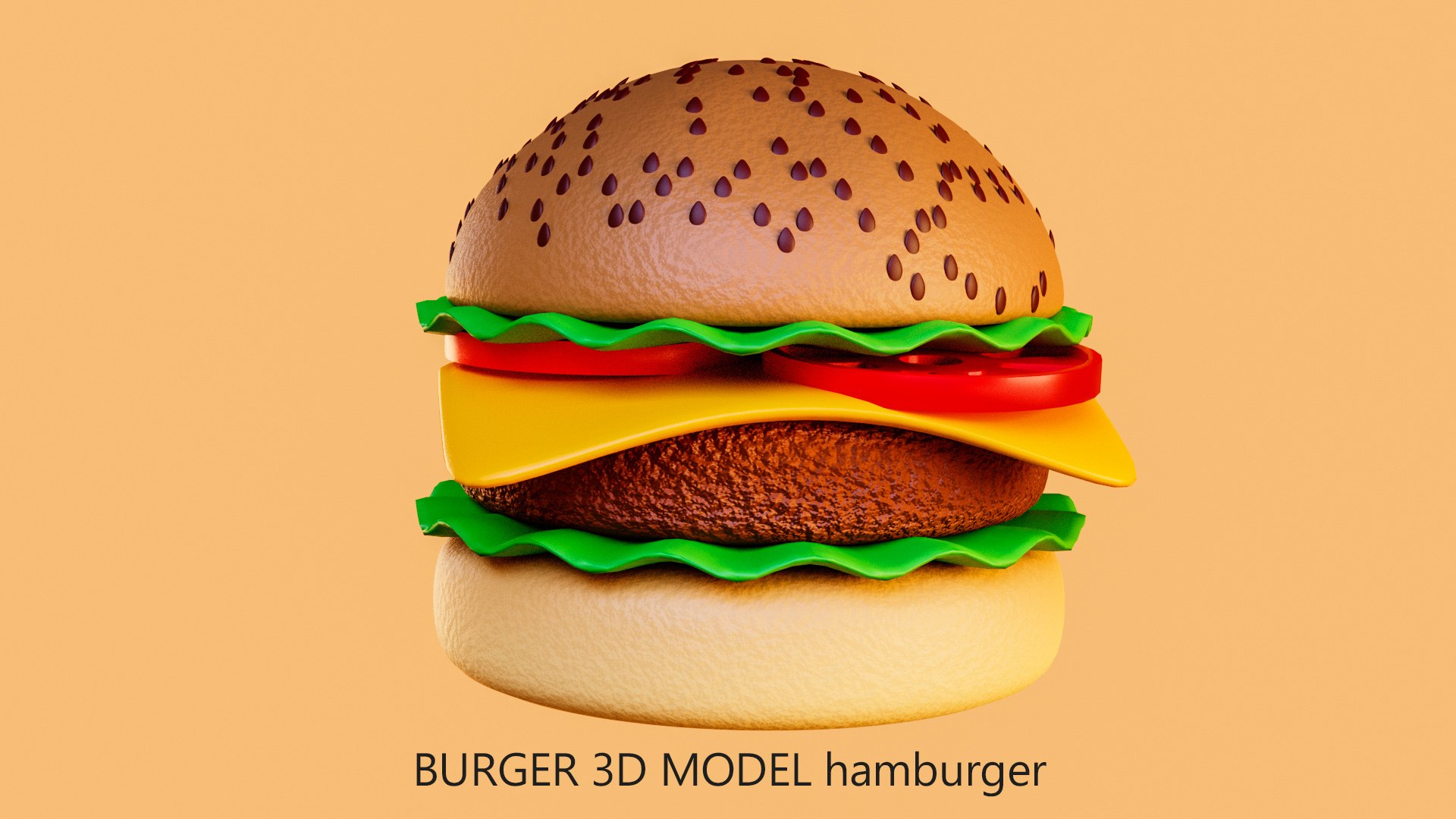 Free BURGER 3D MODEL Hamburger 3D Model - TurboSquid 2165242