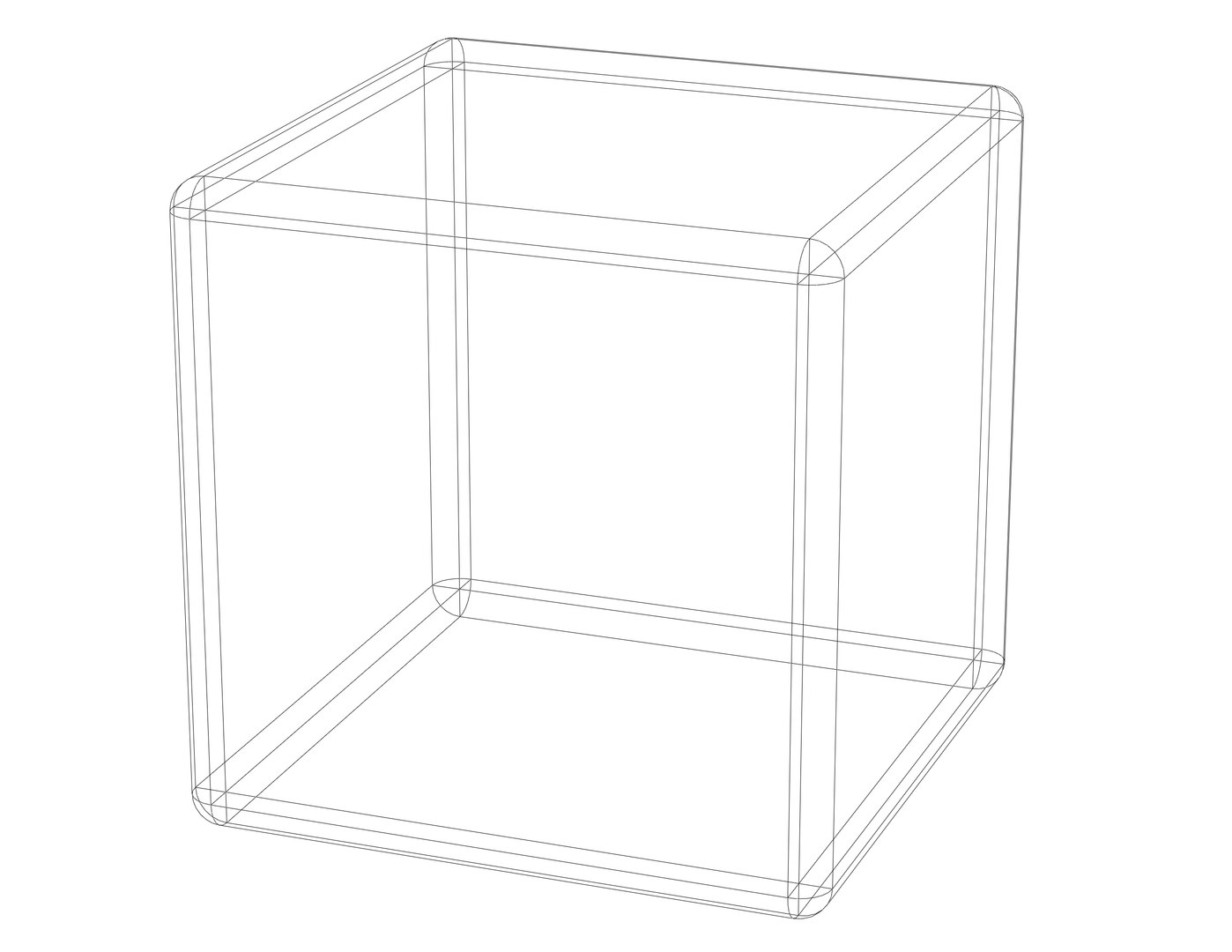 Wireframe Shape Cube 3D Model - TurboSquid 2176110