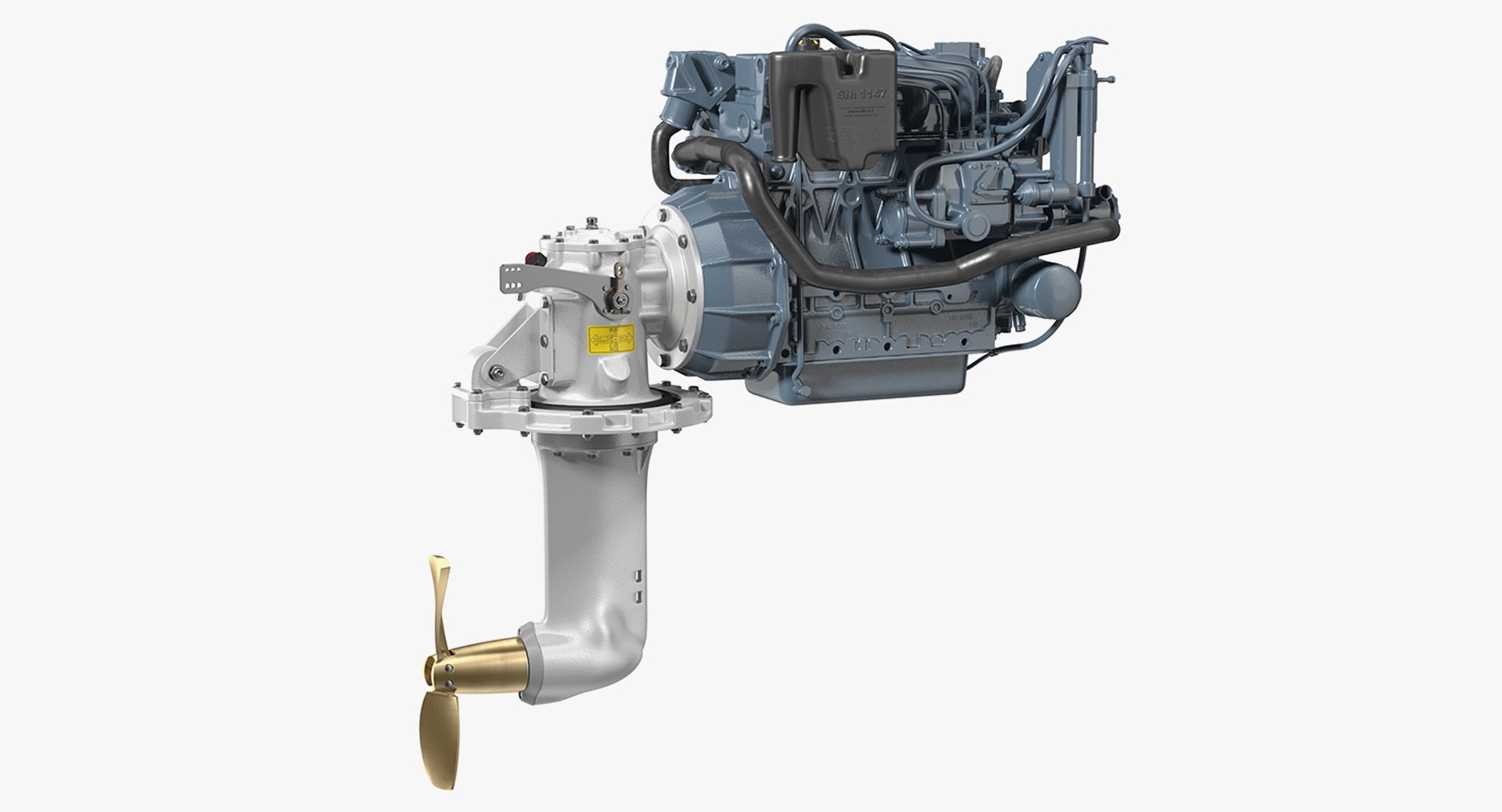 3D marine diesel saildrive engine - TurboSquid 1400903