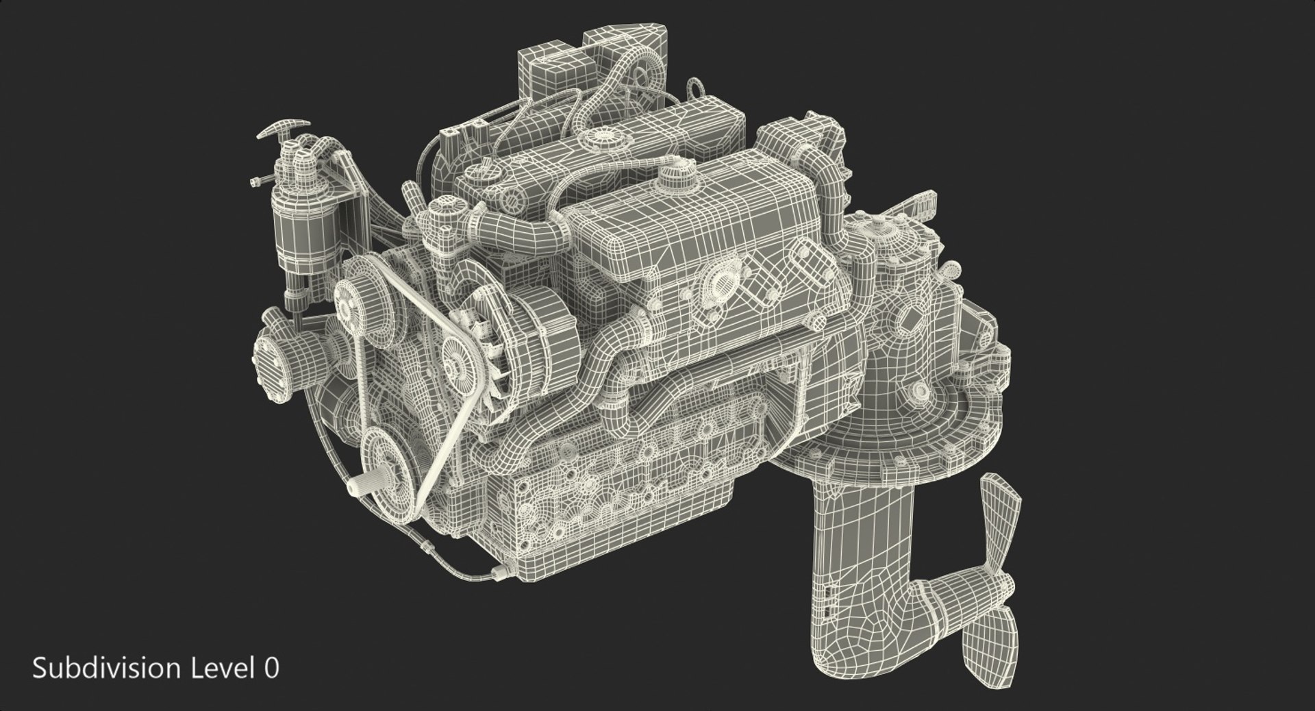 3D marine diesel saildrive engine - TurboSquid 1400903