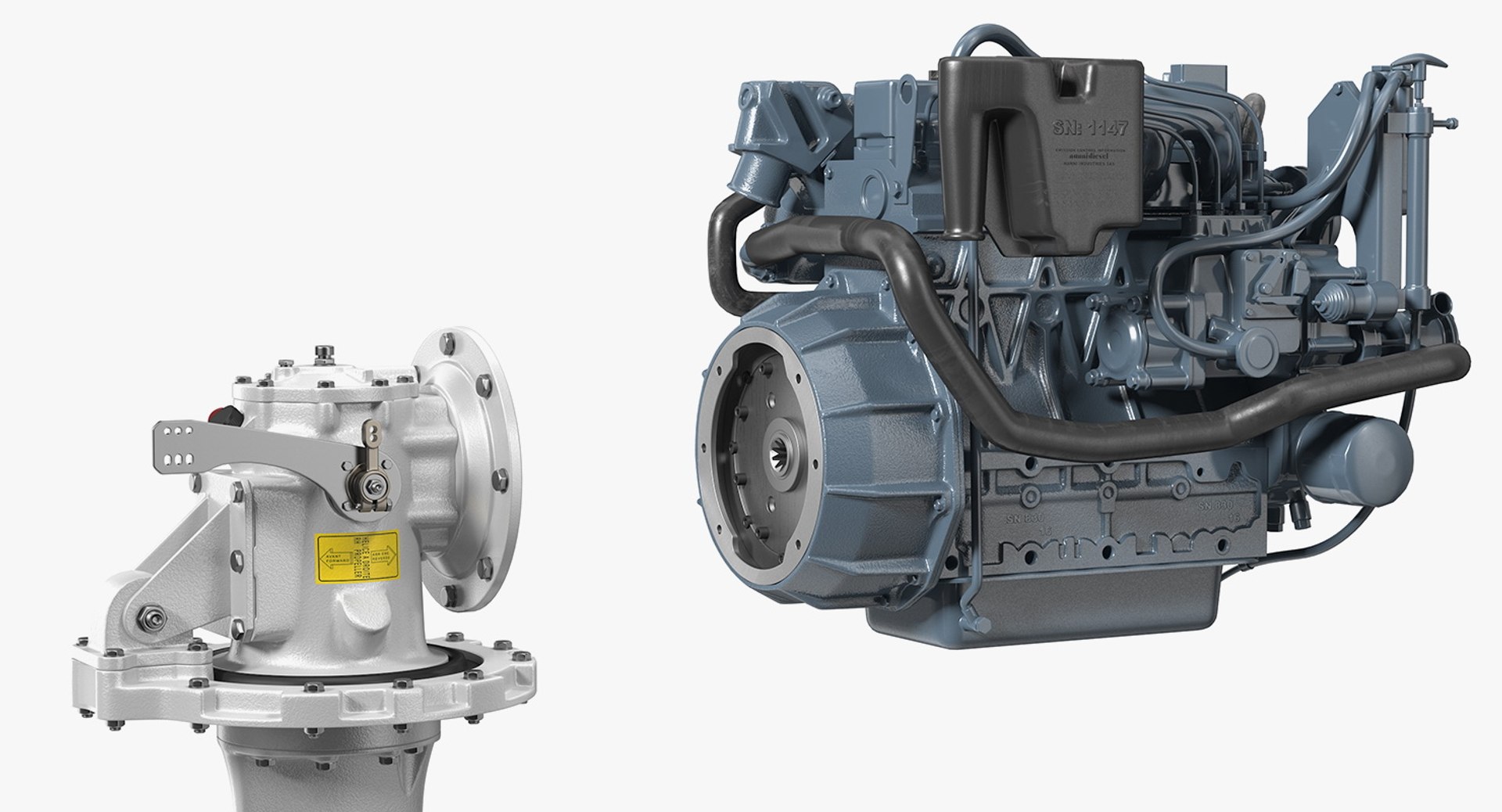 3D Marine Diesel Saildrive Engine - TurboSquid 1400903