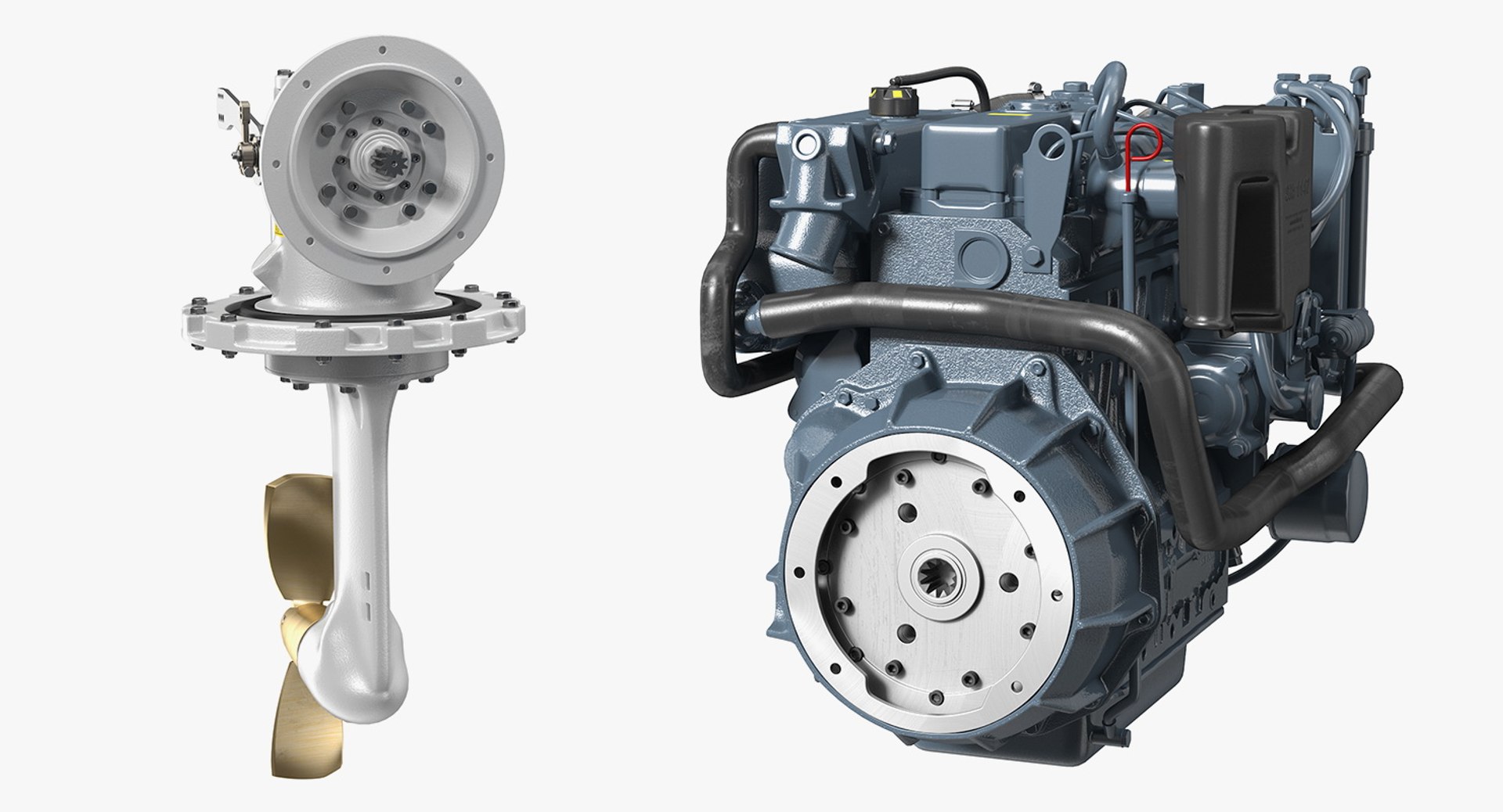 3D Marine Diesel Saildrive Engine - TurboSquid 1400903