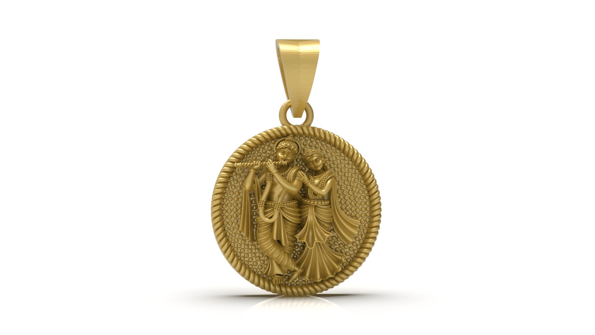 Radha Krishna Pendant-005 3D - TurboSquid 2284555
