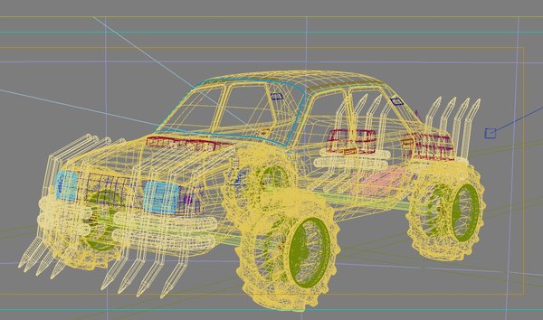 3d carmageddon monster car model